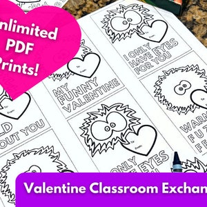 Printable Monster Valentines Day Cards for Kids to Color! Classroom ...