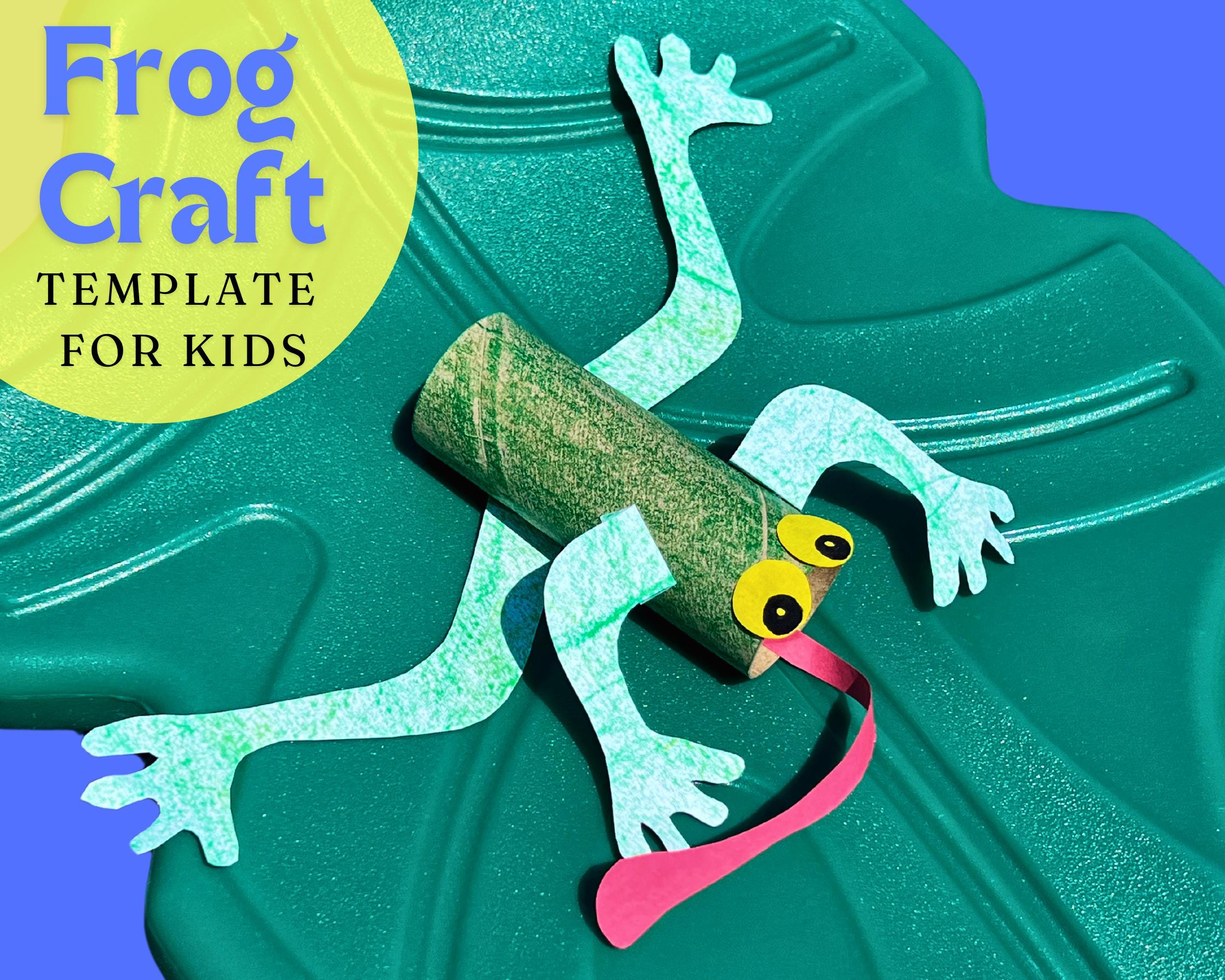 Frog Craft Template, Frog Tissue Roll Craft, Tissue Roll Craft for Kids ...