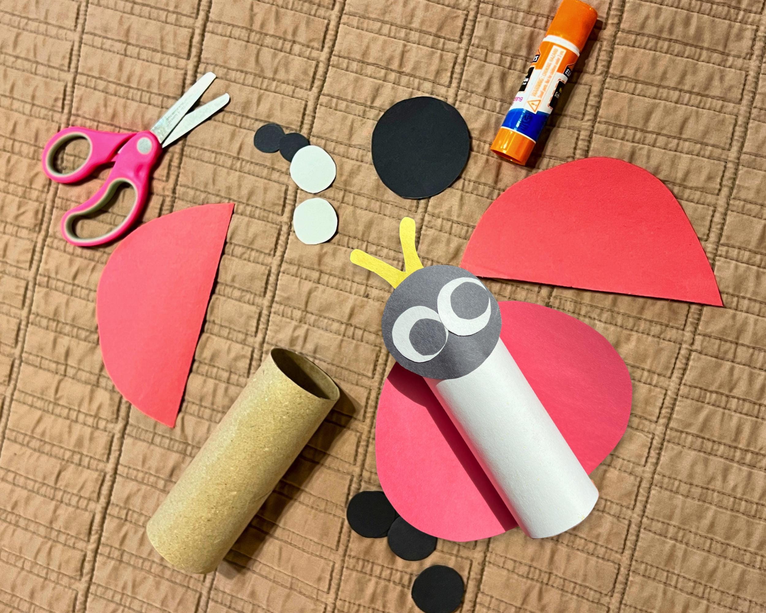 Ladybug Craft Template, Ladybug Tissue Roll Craft, Crafts for Kids ...