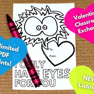 Printable Monster Valentines Day Cards for Kids to Color! Classroom ...