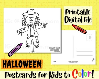 Coloring Postcard for Kids - Etsy