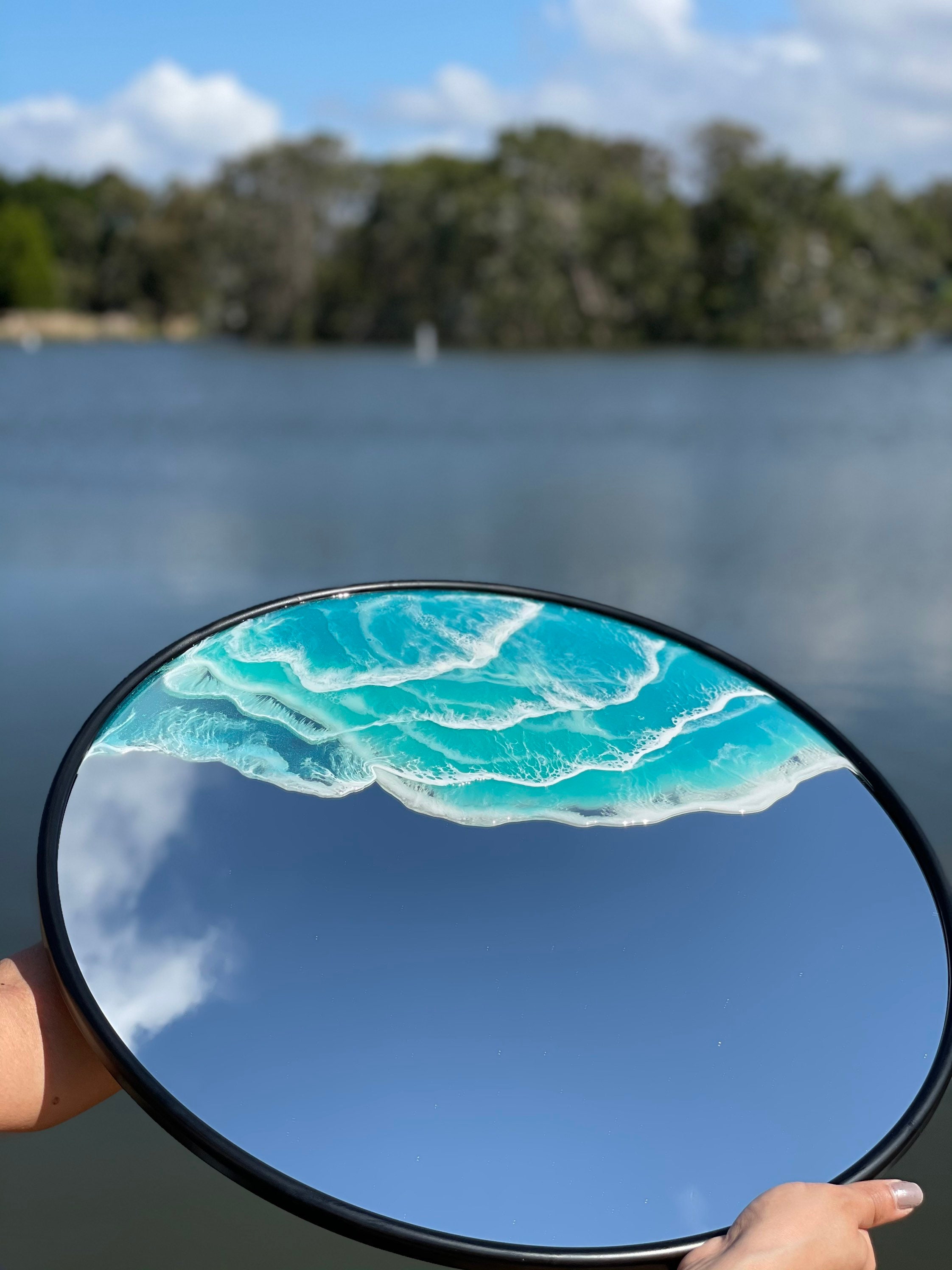 Ocean Resin Mirror - Etsy