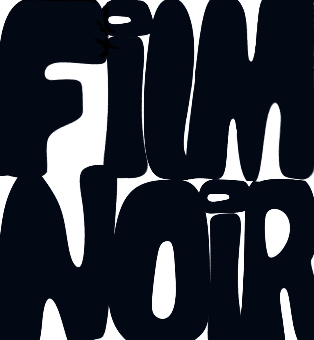 EXTRA LARGE PRINT /film Noir/text Art/font Art/cool Art/word Art ...