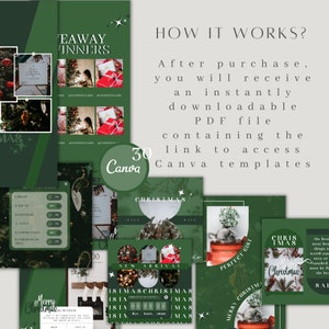 Instagram Christmas Template for Canva| Winter Holiday Sale Engagement ...