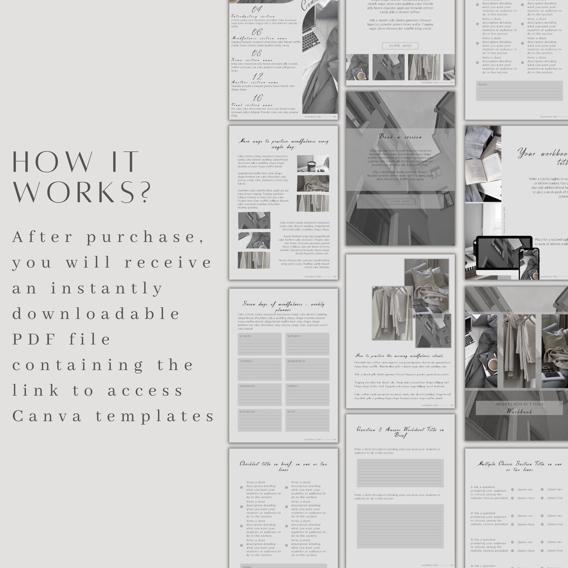 Mindfulness Workbook Template Canva Mindfulness Journal - Etsy