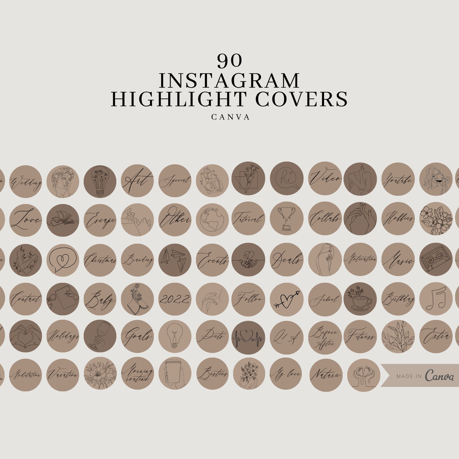 90 Instagram Highlight Covers Aesthetic Covers for Instagram | Etsy
