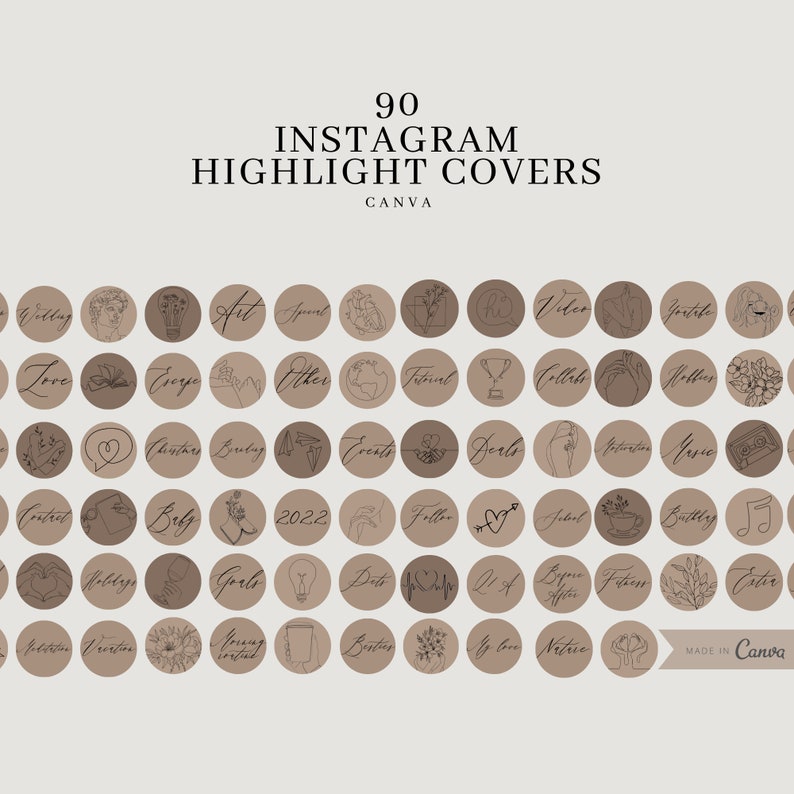 90 Instagram Highlight Covers| Aesthetic Covers for Instagram| Words ...
