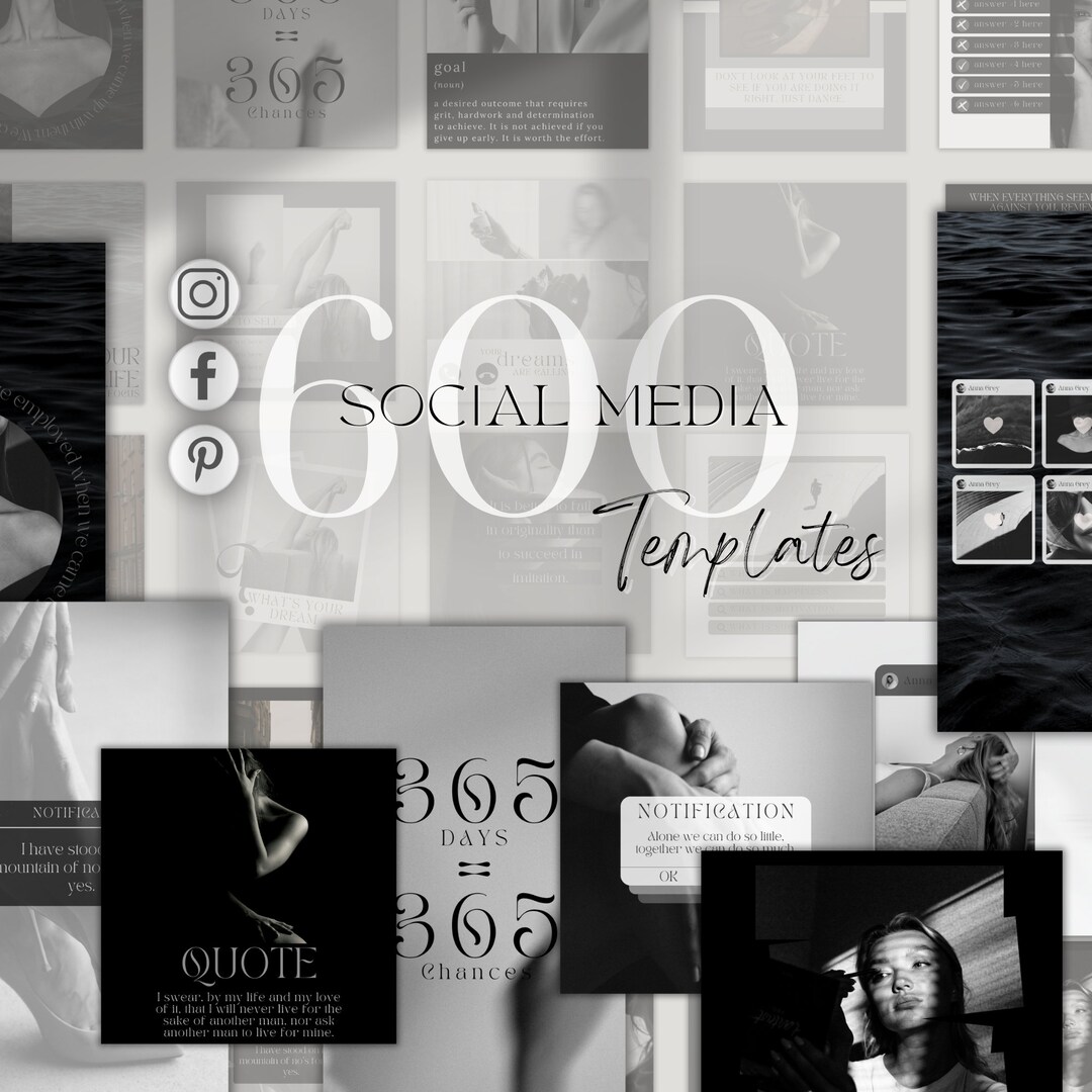 Black Instagram Template | Black Social Media Post and Story ...