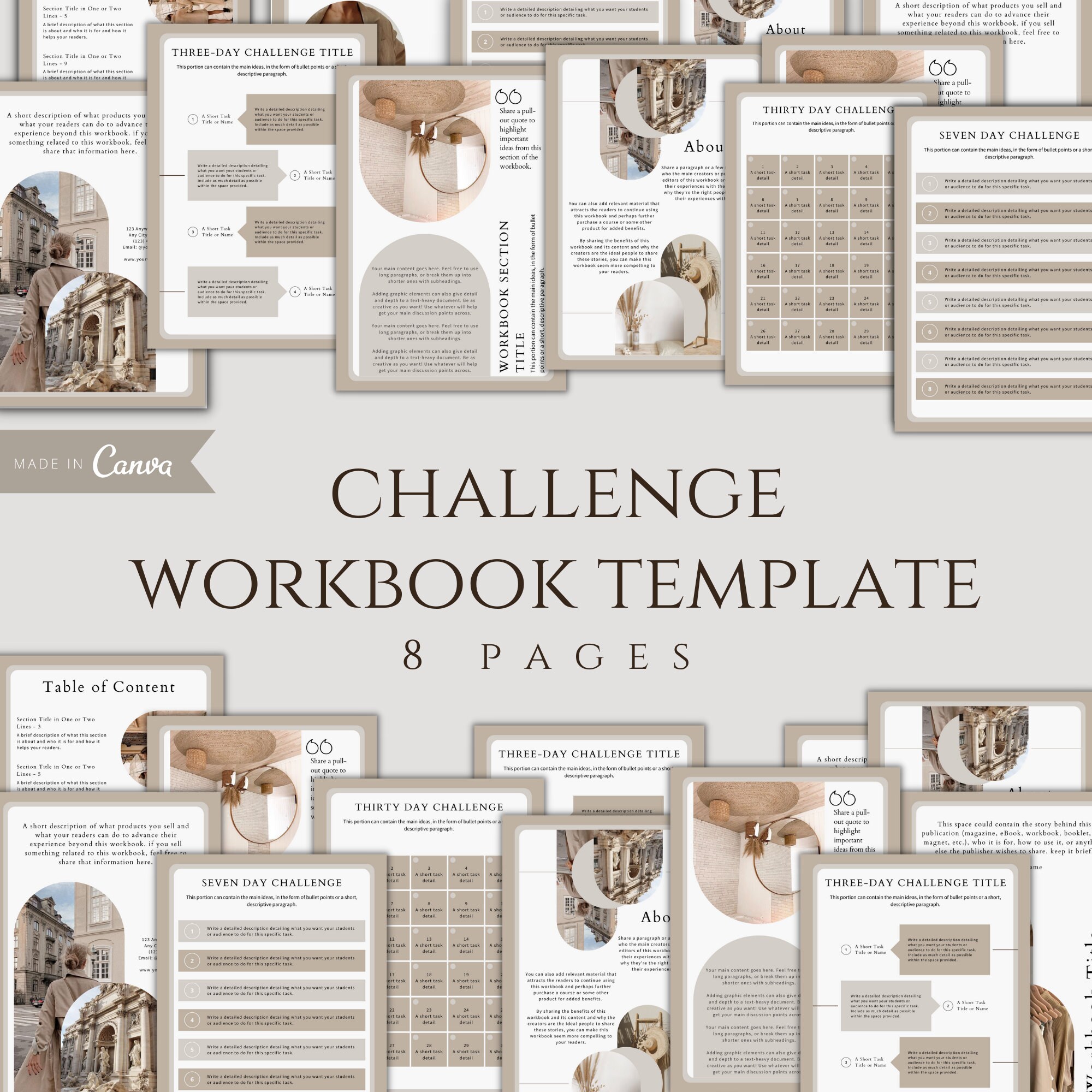 Canva Challenge Workbook Template Challenge Templates Lead - Etsy