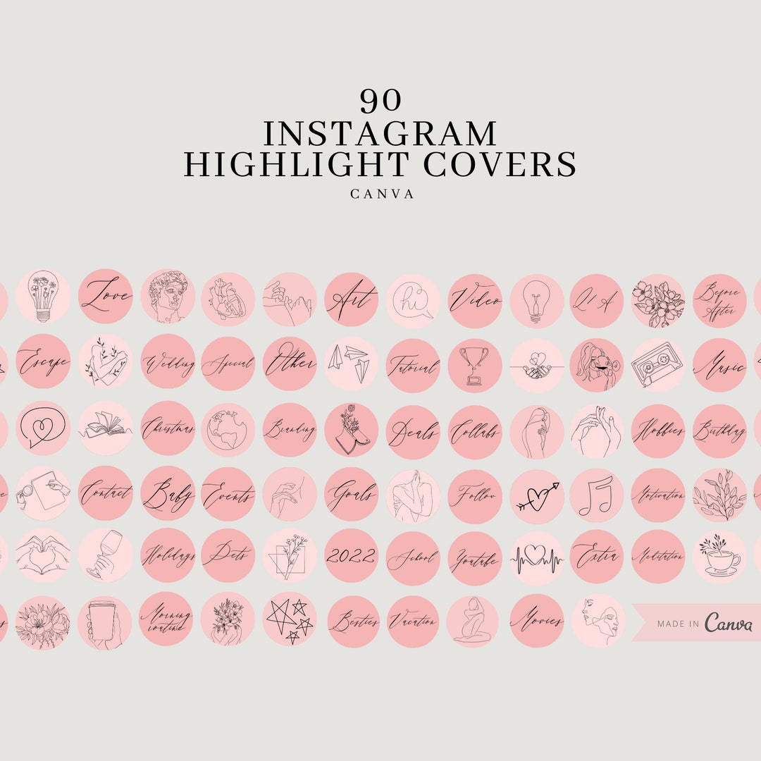 90 Bright Pink Instagram Highlight Covers | Instagram Story Highlight ...