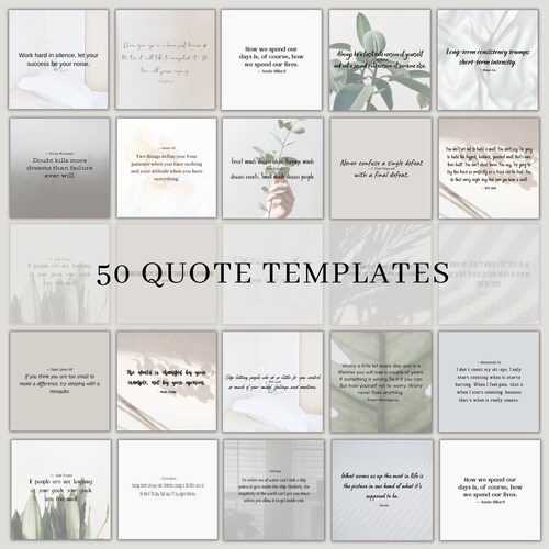 100 Instagram Inspirational Quote Pack Editable Quote - Etsy