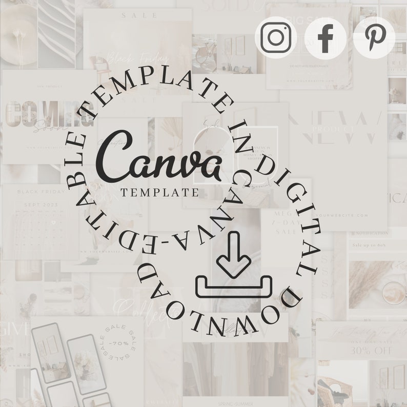 500 Social Media Templates: Instagram Shop Posts for Canva (CANVA) - Etsy