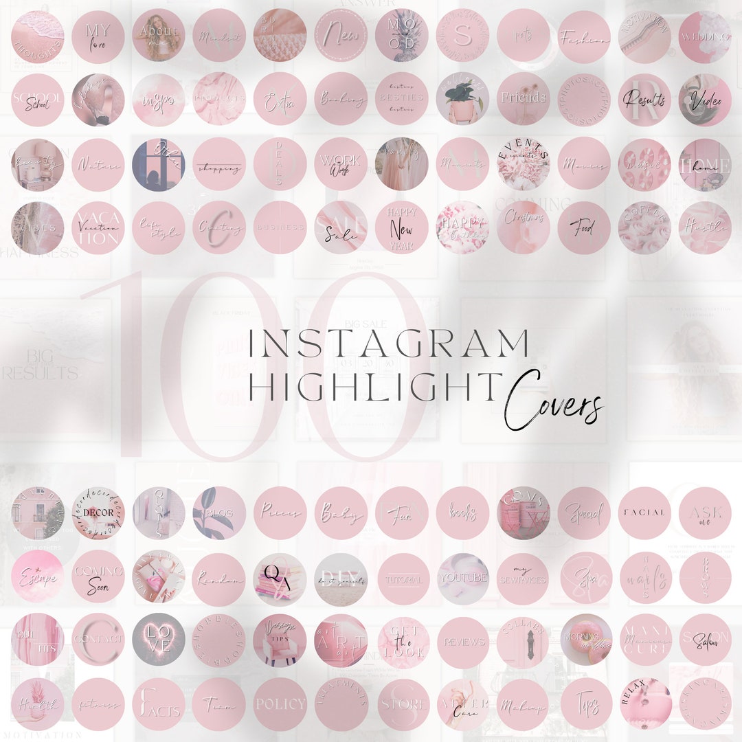 Minimalist Instagram Highlight Covers | Dusty Pink Icons for Instagram ...