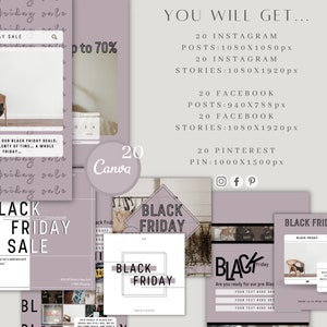20 Purple Canva Business Template| Editable Instagram Sales Offers and ...