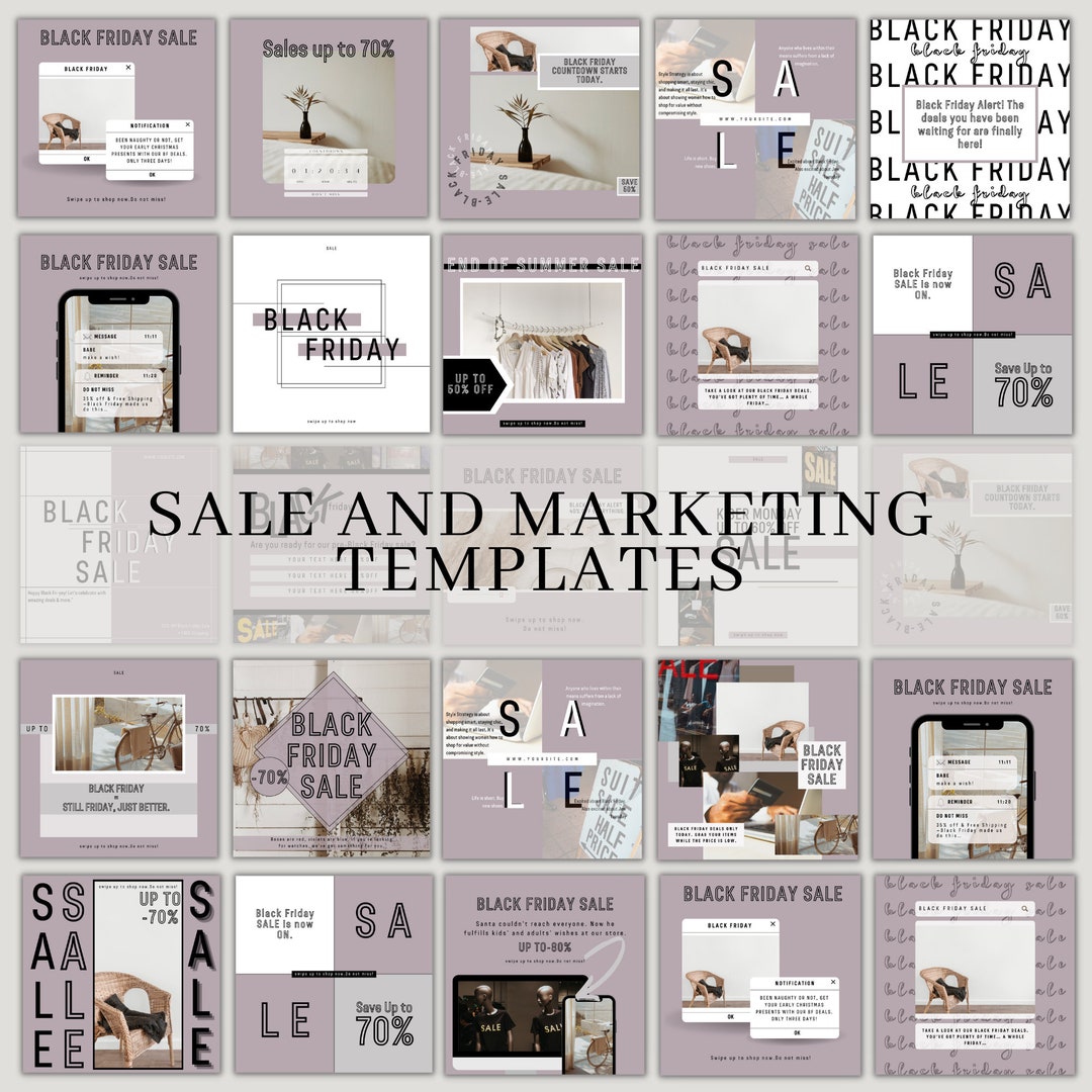 20 Purple Canva Business Template| Editable Instagram Sales Offers and ...