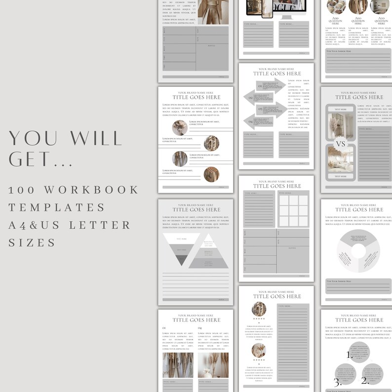 Canva Workbook Template White Elementary Workbook Templates | Etsy