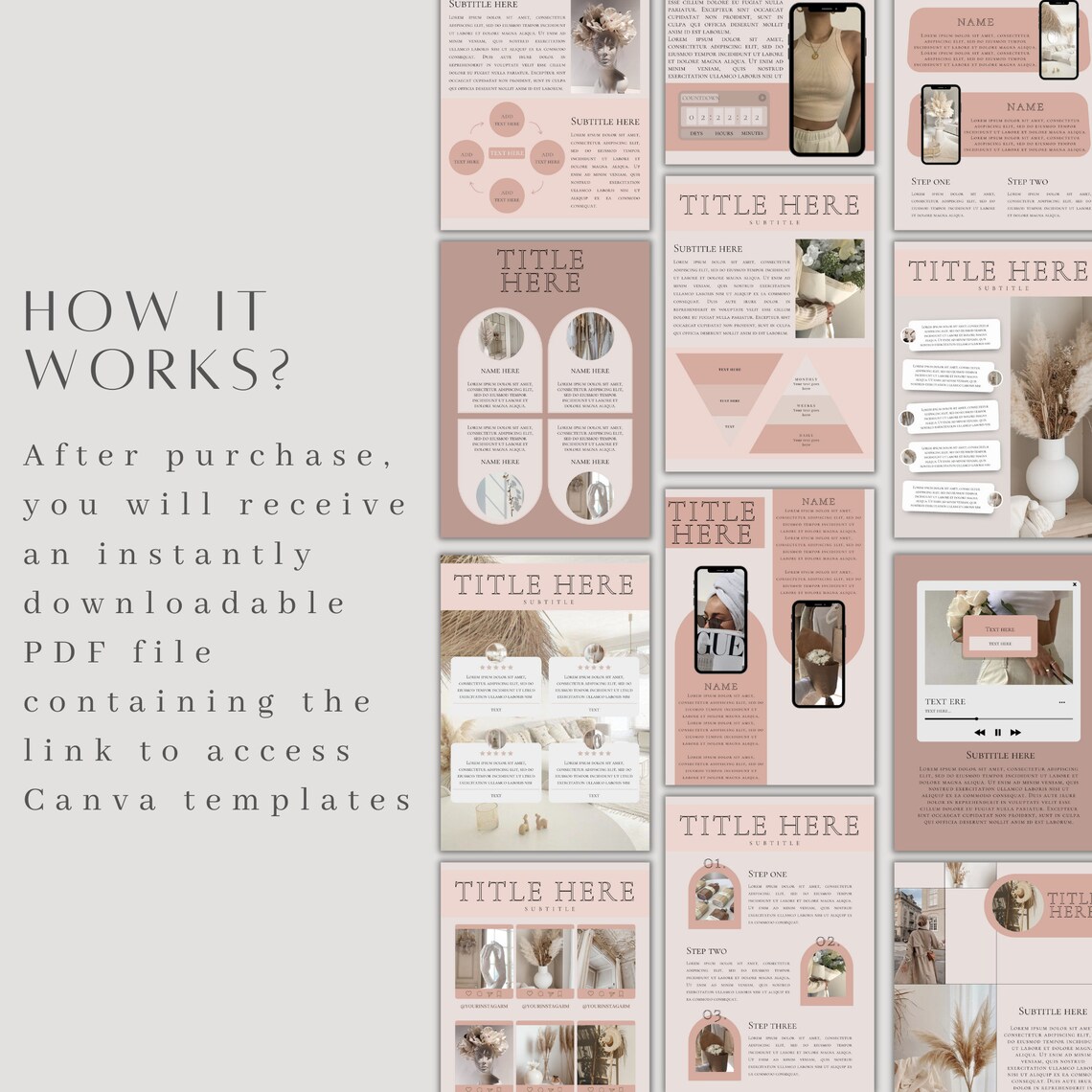 Minimalist Ebook Canva Template Workbook Template DIY - Etsy