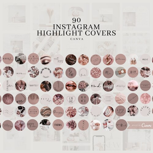 Instagram Story Highlight Icons Instagram Stories Rose Gold - Etsy