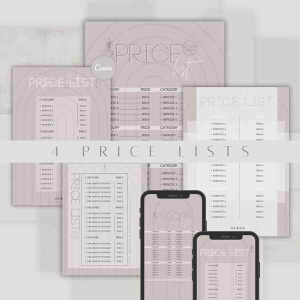 Price List Instagram - Etsy