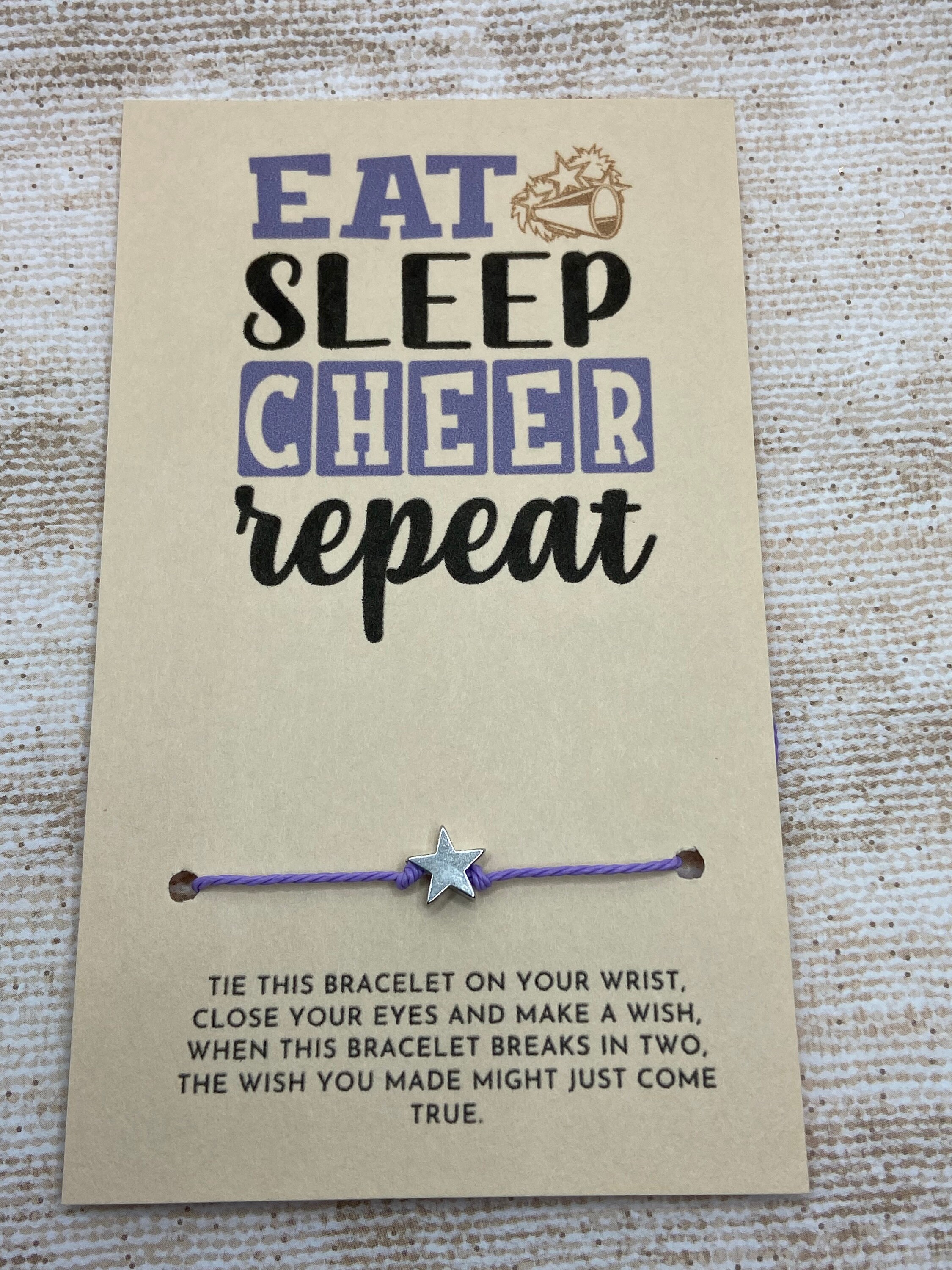 Eat Sleep Cheer Repeat Wish Bracelet Friendship Best - Etsy