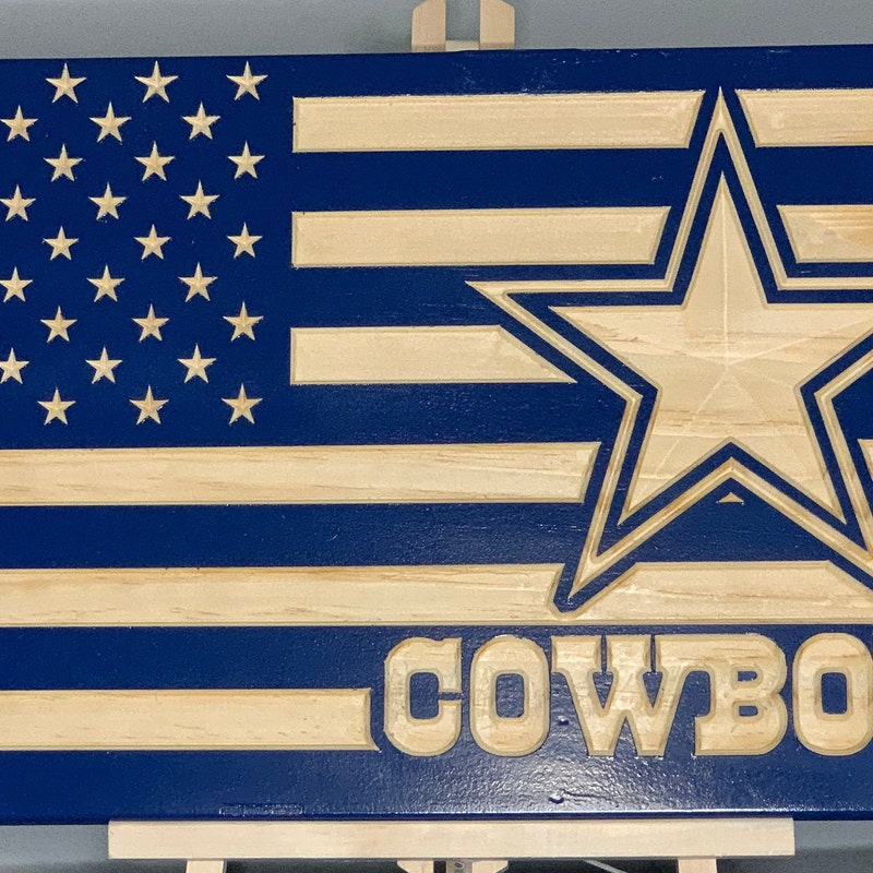 Dallas Cowboys Wooden Flag - Etsy