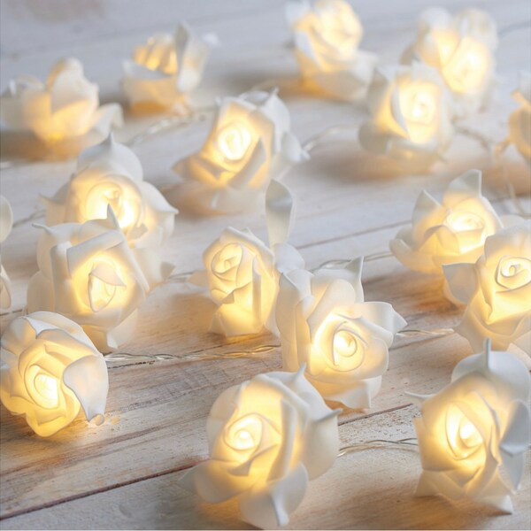 Rose String Lights - Etsy