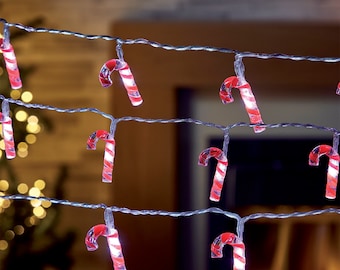 Candy Cane String Lights - Etsy