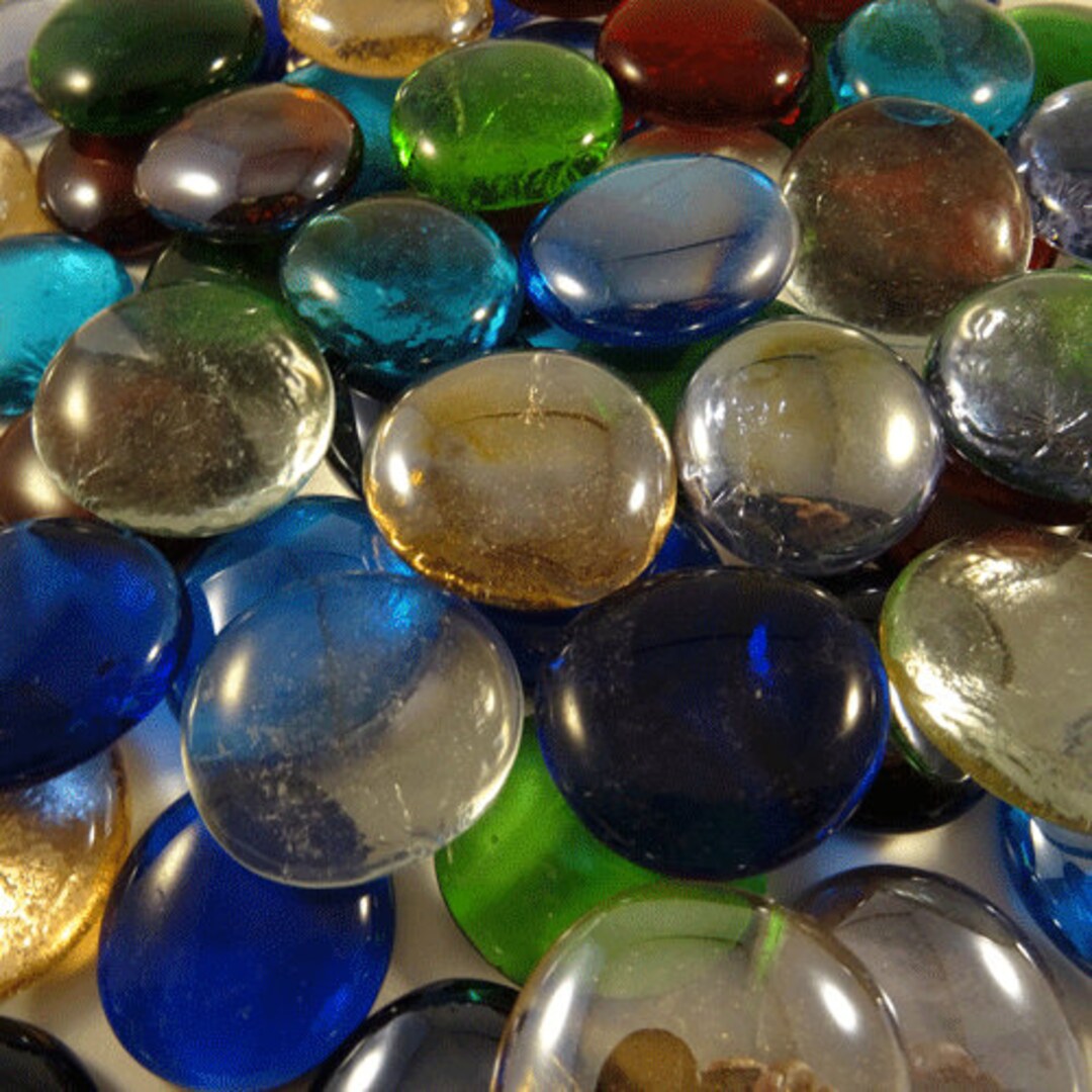 Large Mixed Colours Glass Pebbles - Etsy