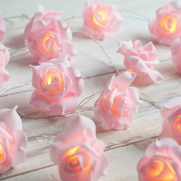 Rose String Lights - Etsy