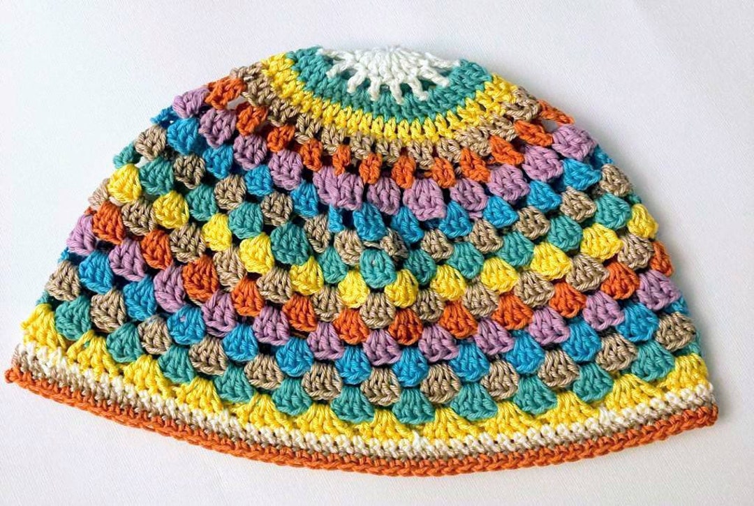 Cappello Papalina, fatto a mano all'uncinetto in cotone mod. Baia dei ...
