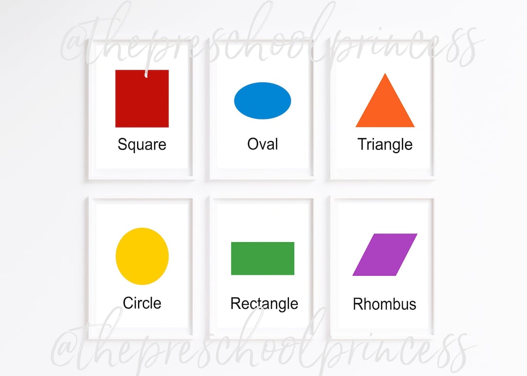Simple Shape Posters for Classroom Baby Child Room Homeschool - Etsy