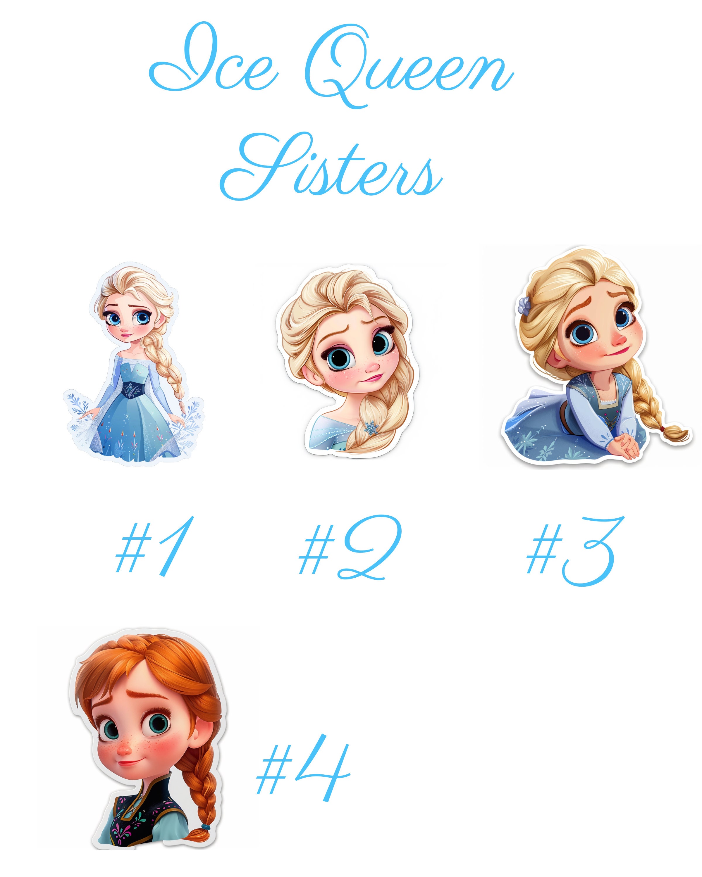 Baby Princesses Vinyl Stickers for Laptops, Speakers, Bottles - Etsy