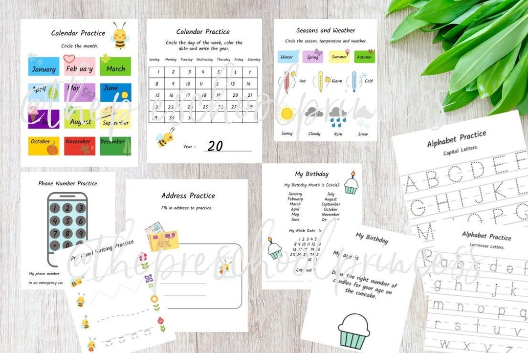 BUSY BEE Toddler Preschool Pre K Dry Erase Busy Book Homeschool ...