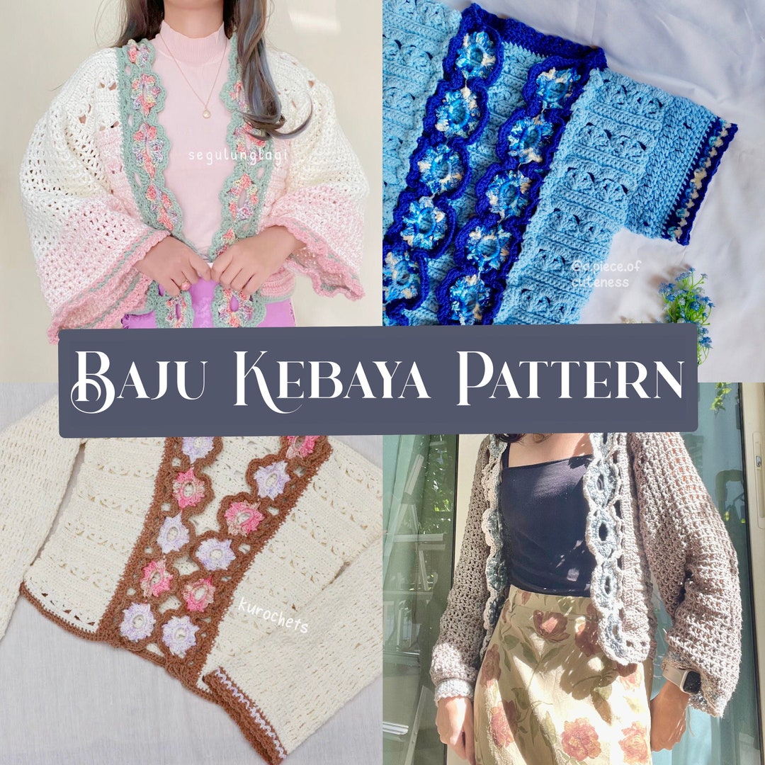 Baju Kebaya Pattern - Crochet Pattern - Etsy