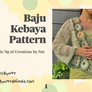 Baju Kebaya Pattern - Crochet Pattern - Etsy