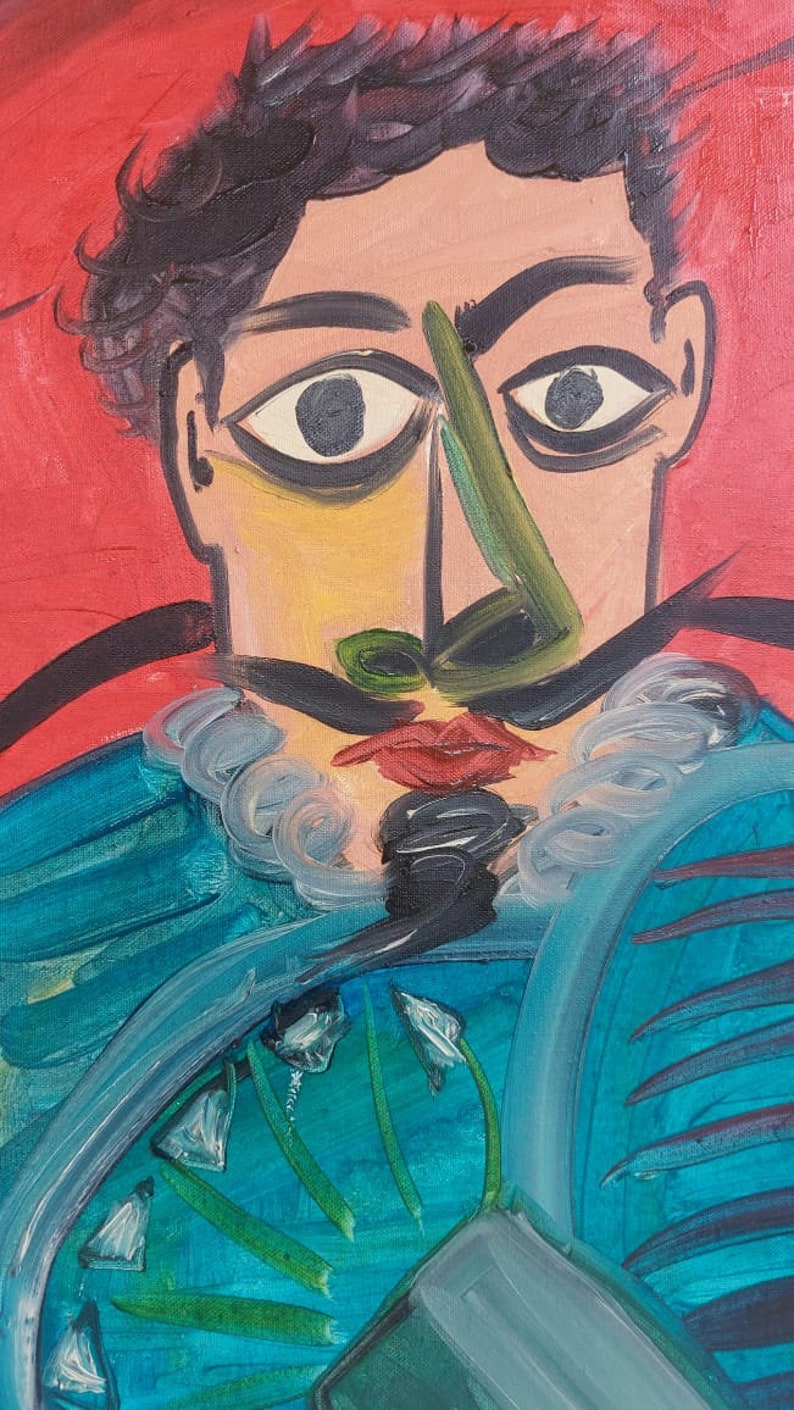 Vintage Pablo PICASSO Painting Original Painting by Artist T.s.chin ...