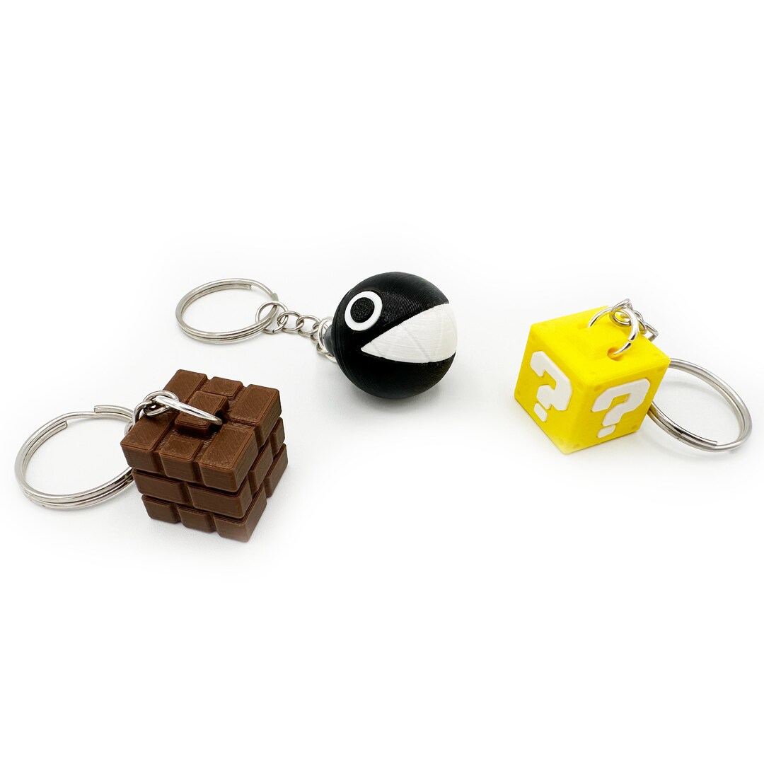 3D Printed Mario Keychain Bundle - Etsy