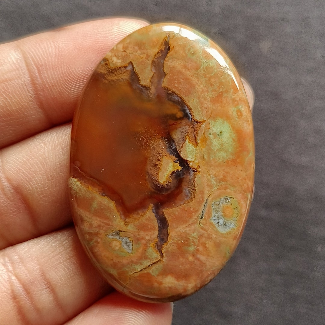 Rhyolite Gemstone/hand Polish Rhyolite Oval Gemstone/cabochon - Etsy