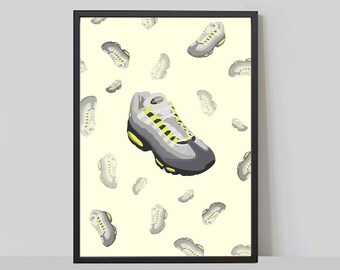 Nike Air Max 95 Collection Trainer Sneaker Poster Print - Etsy