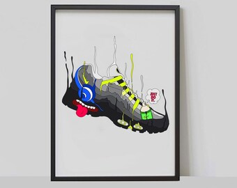 Nike Air Max 95 Collection Trainer Sneaker Poster Print | Etsy