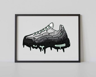 Nike Air Max 95 Collection Trainer Sneaker Poster Print | Etsy