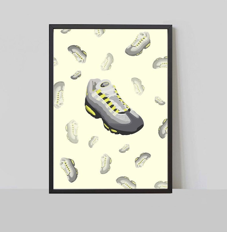 Nike Air Max 95 Trainer Sneaker Poster Print - Etsy