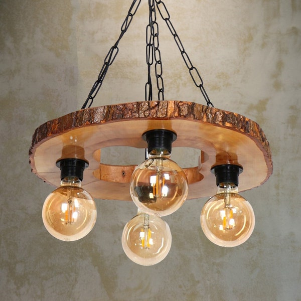 Rustic Pendant Light - Etsy