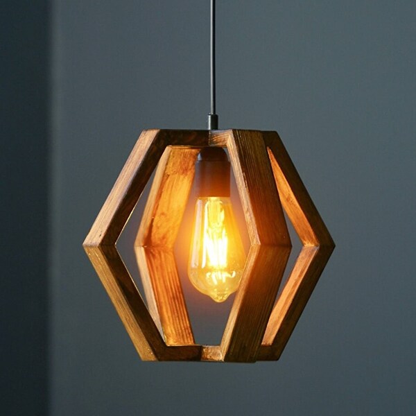 Rustic Pendant Light - Etsy