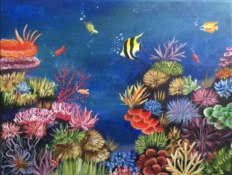 Fine Art Print "under the Sea" Seascape Painting - Etsy