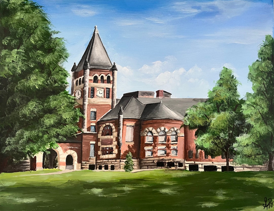 Fine Art Print "t-hall" UNH Painting - Etsy