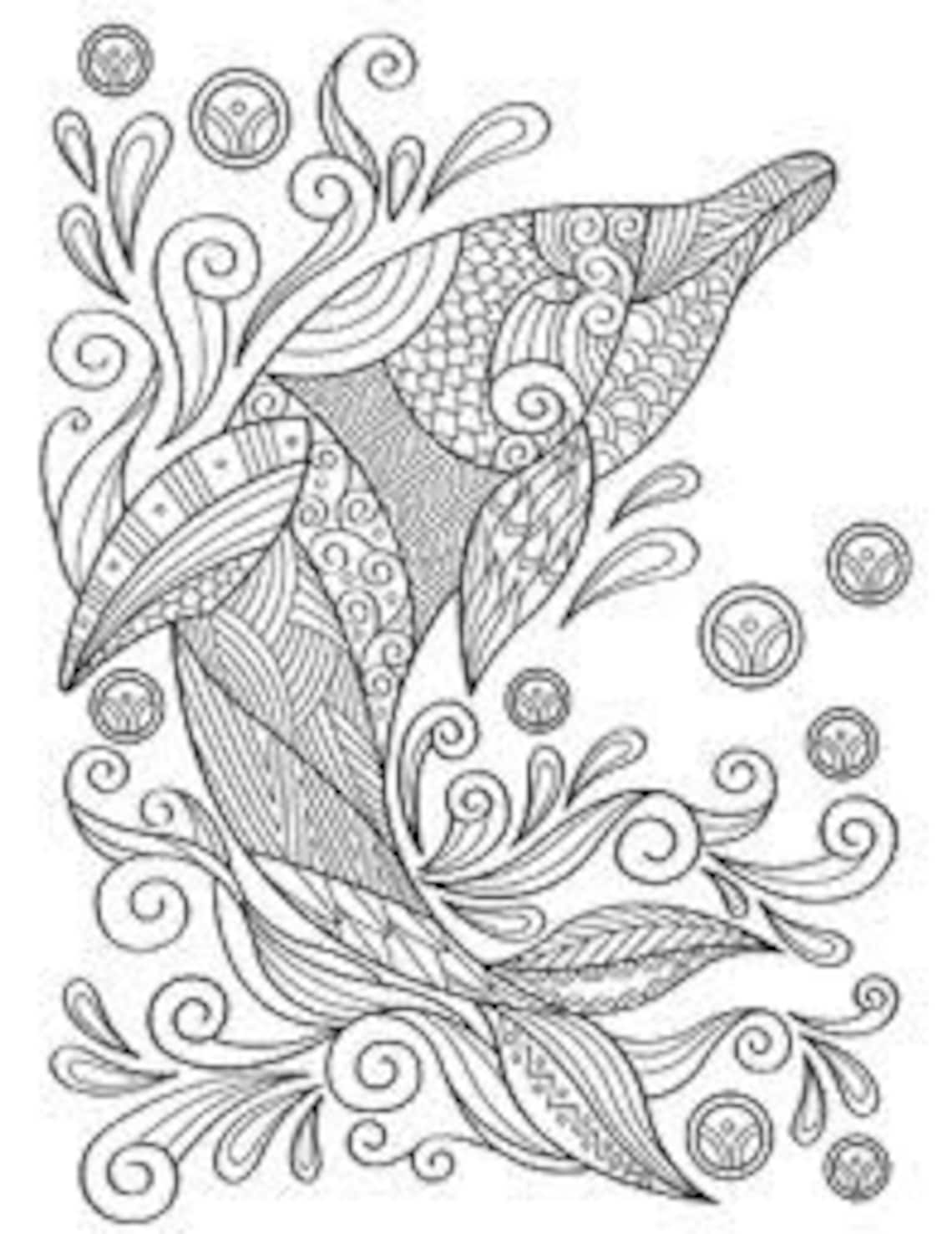 Dolphin Adult Coloring Page - Etsy