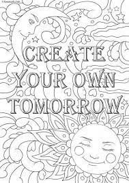 Create Your Own Tomorrow Adult Coloring Page - Etsy