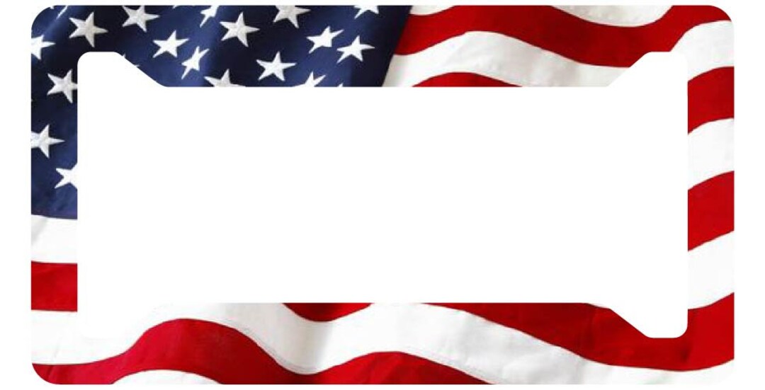 USA Flag License Plate Frame - Etsy