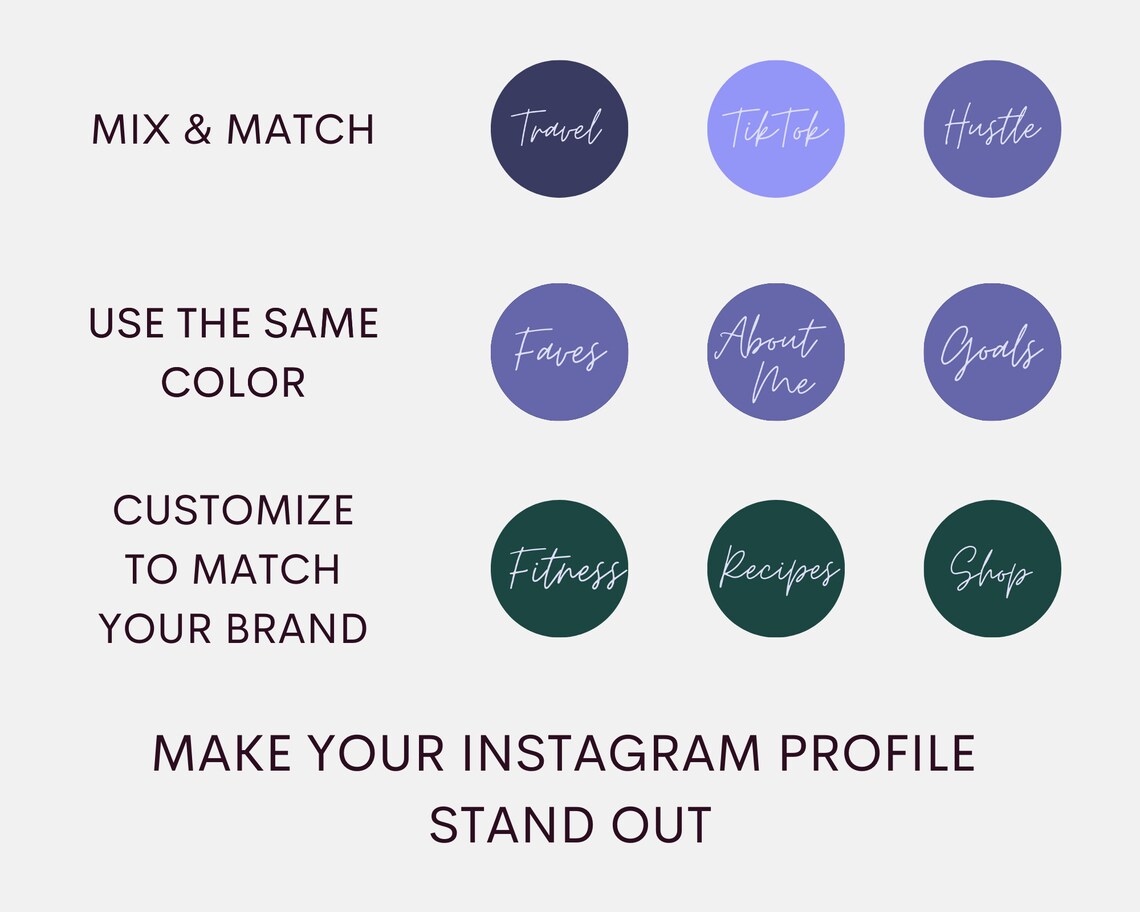 240 Purple Instagram Highlight Covers Social Media Templates Instant ...